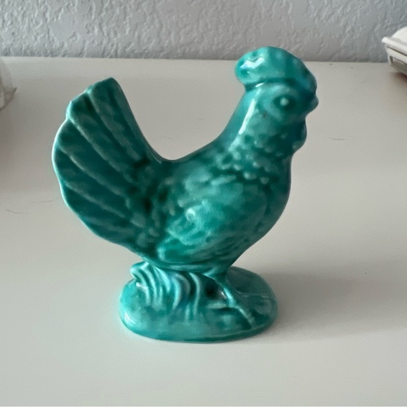 Anglia Pottery | Art | Vintage Turquoise Blue Ceramic Hen Chicken ...